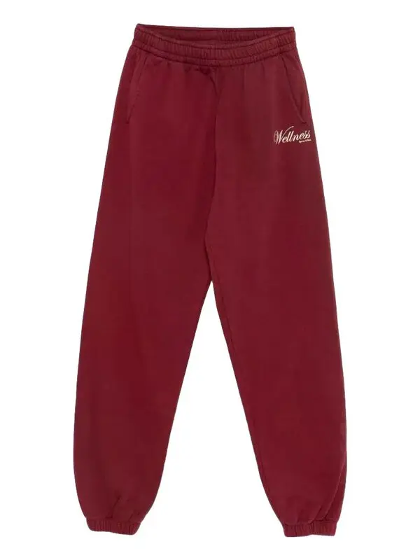 SPORTY & RICH Soho Logo Track Pants - Red