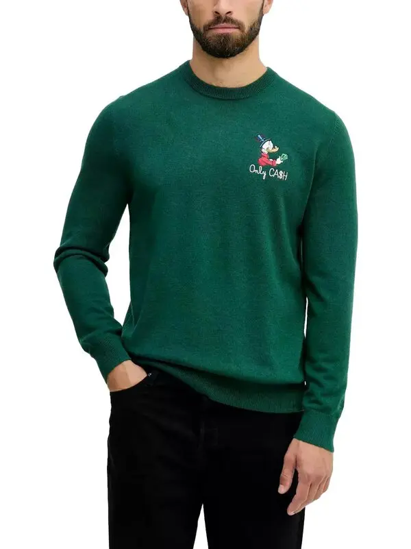 MC2 SAINT BARTH Detail-embroidered Crew-neck Sweater - Green