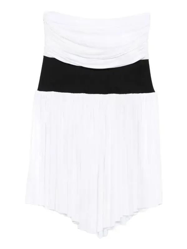 Gimaguas Carine Ruched Asymmetric Skirt - White
