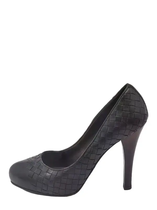 Bottega Veneta Leather Intrecciato Pumps - Black