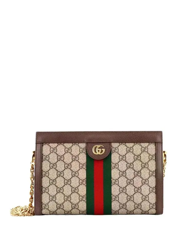 Gucci Ophidia Chain Shoulder Bag - Brown