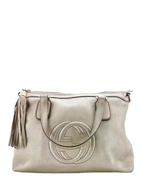 Gucci Soho Convertible Top Handle Satchel - Gold