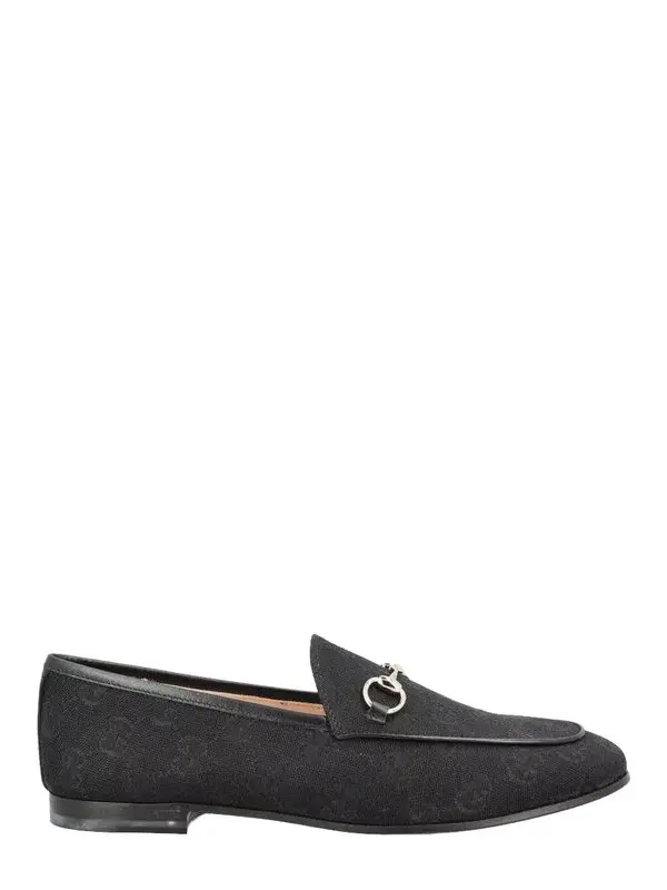 Gucci Jordaan Gg Supreme Horsebit Loafers - Black
