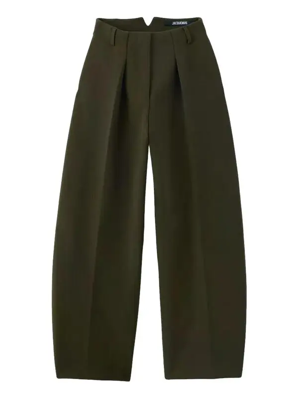 Jacquemus Ovalo Pleated Trousers - Green