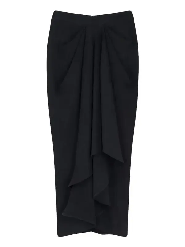 Givenchy Pencil Skirt With Draped Detailing - Black