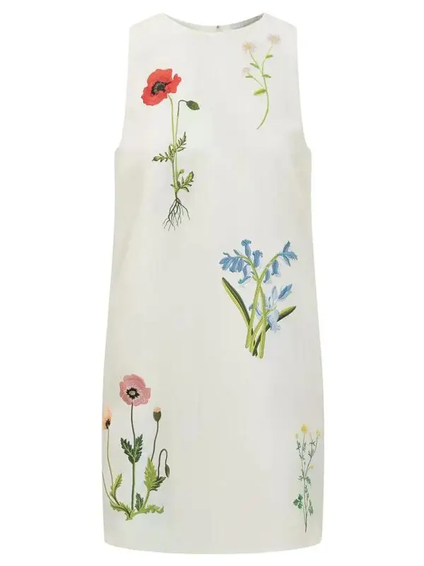 Stella McCartney Floral Embroidered Dress - White