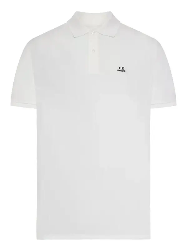 C.P. COMPANY Logo Polo Shirt - White
