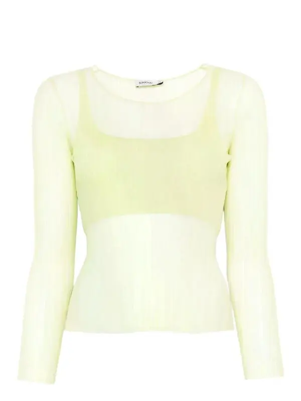 Simkhai Leonie Ribbed Top - Yellow