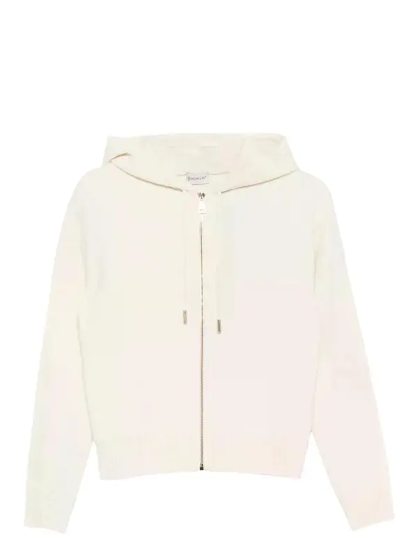 Moncler Hooded Zip Cardigan - Neutrals