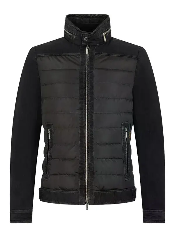 MOORER Quilted Panel Jacket - Black