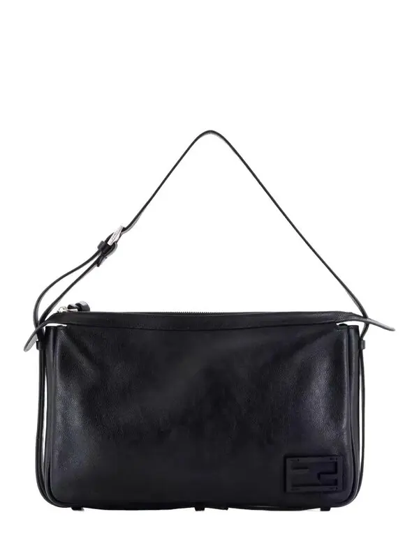 Fendi Leather Medium Shoulder Bag - Black