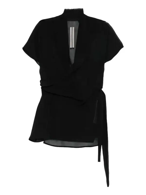 Rick Owens V-neck Blouse - Black