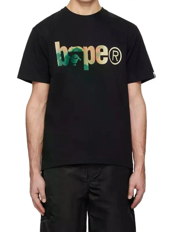 A BATHING APE Tie-dye T-shirt - Black