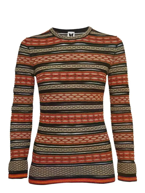 Missoni Striped Knitted Top - Red