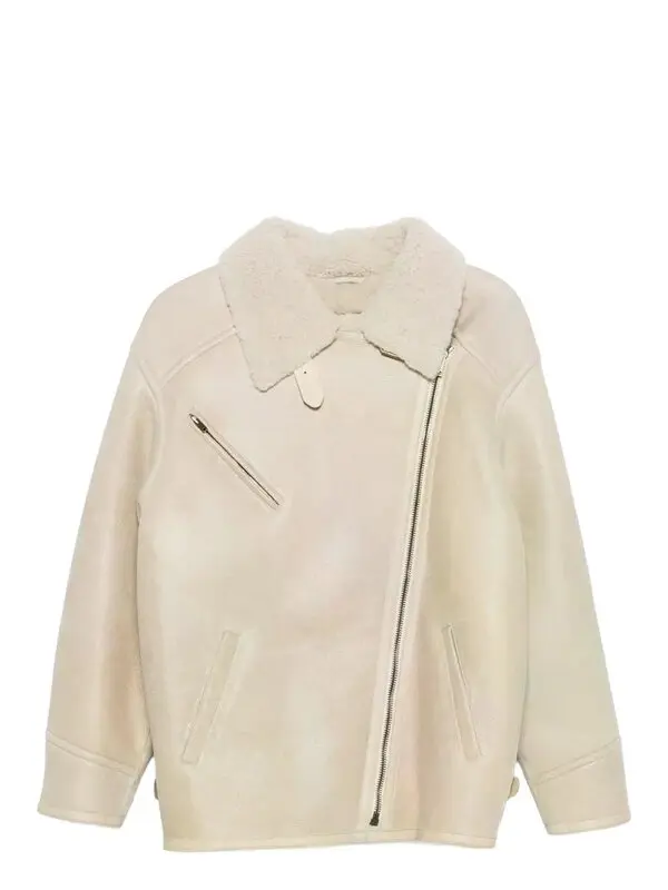 Isabel Marant Adelina Shearling Jacket - Neutrals