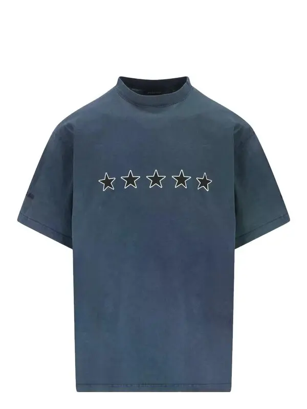 Balenciaga Stars-graphic T-shirt - Blue