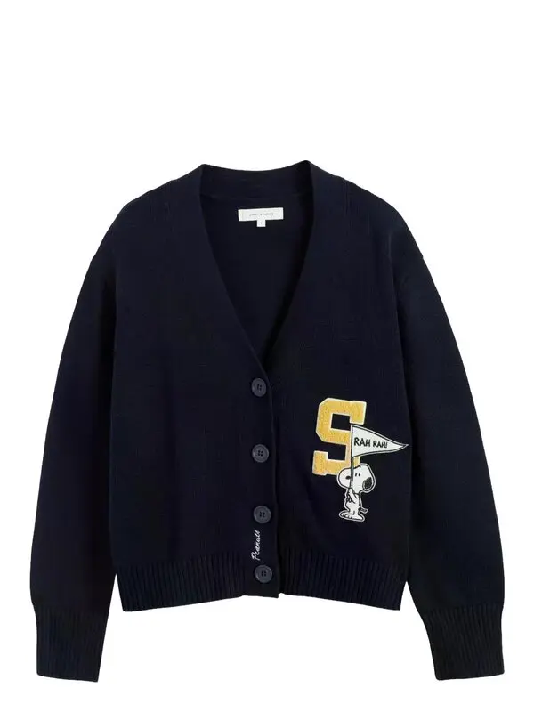 Chinti & Parker X Peanuts Snoopy Varsity Cardigan - Blue