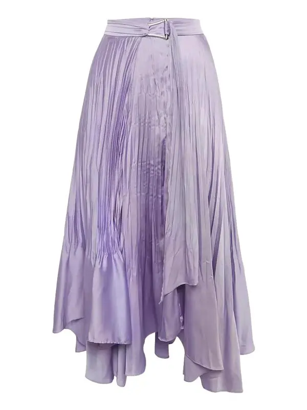 Simkhai Mckenna Plissé Midi Skirt - Purple