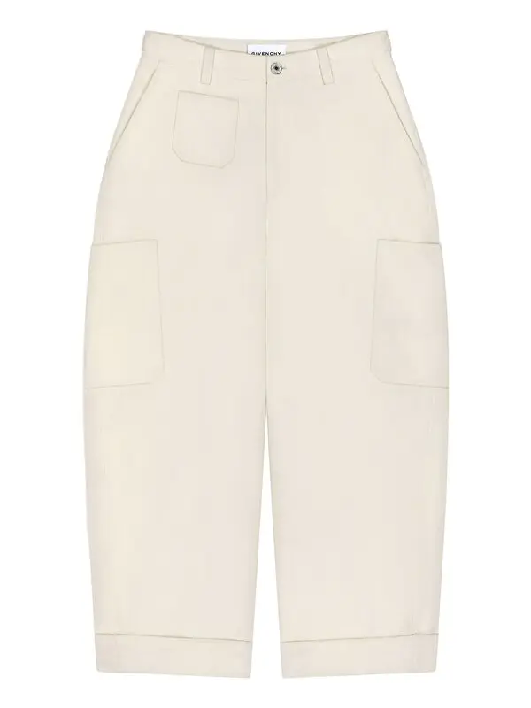 Givenchy Cocoon Cropped Cargo Pants - Ivory