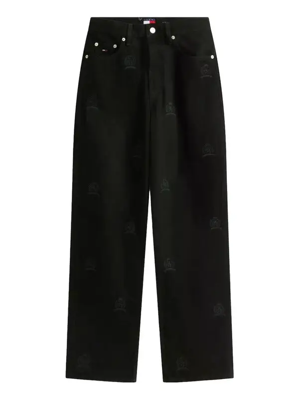 Tommy Hilfiger Patterned Trousers - Black