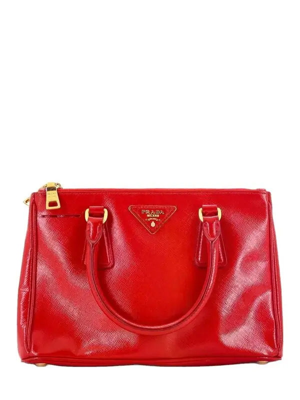 Prada Lux Vernice Saffiano Leather Mini Tote Bag - Red