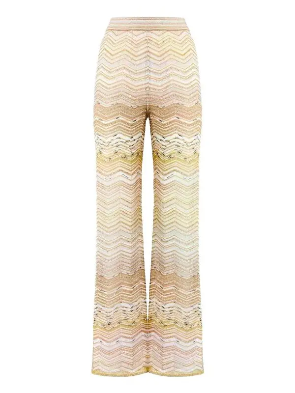 Missoni Chevron-pattern Trousers - Neutrals