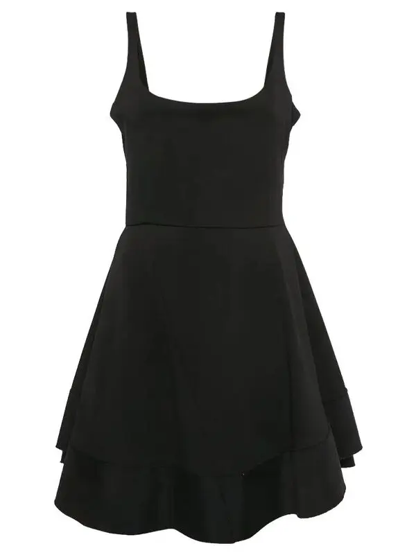 ESTEBAN CORTÁZAR Square-neck Mini Dress - Black