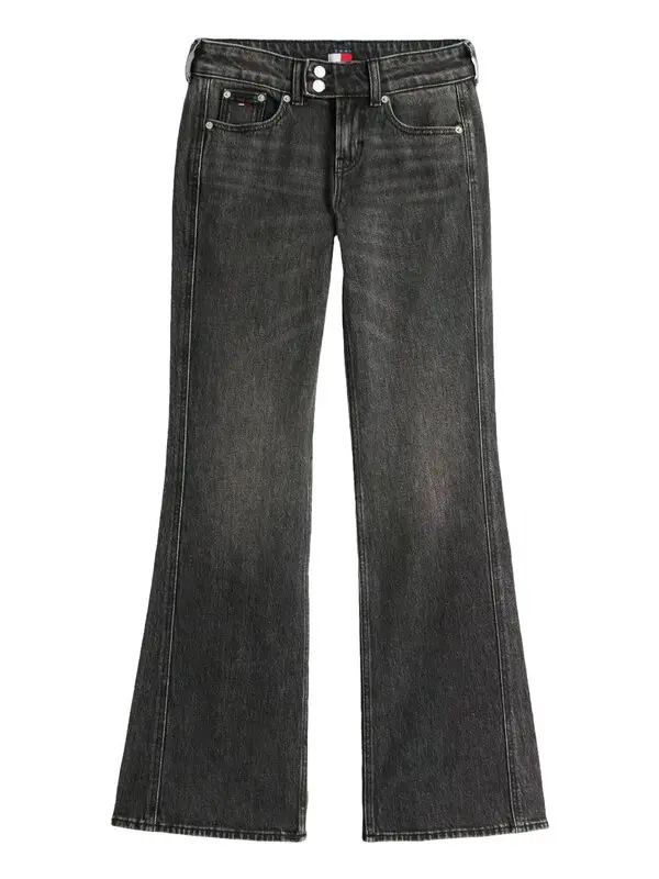 Tommy Hilfiger Double-button Flared Jeans - Black