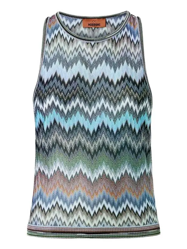 Missoni Chevron-pattern Top - Blue