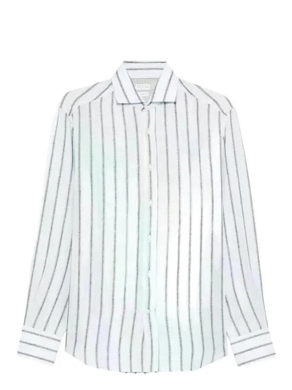 Brunello Cucinelli Striped Button-down Shirt - Blue