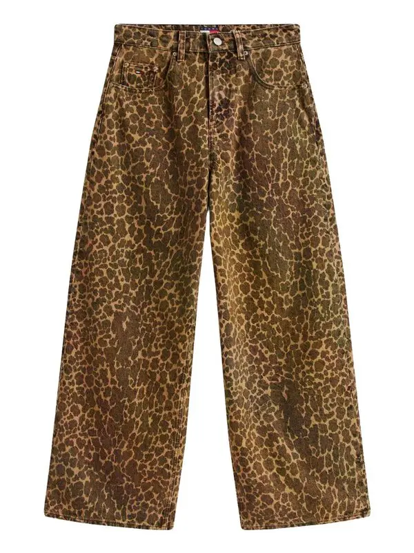 Tommy Hilfiger Animal-print Jeans - Brown