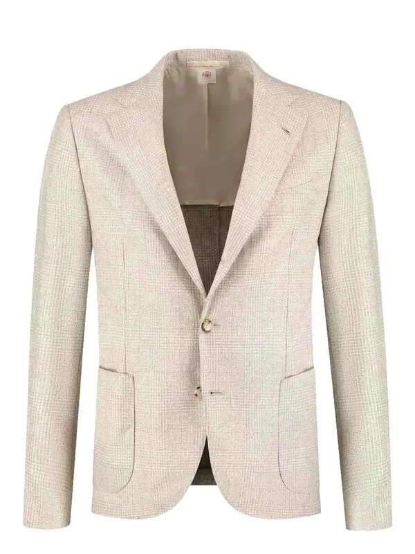 LUIGI BORRELLI Check-print Blazer - Neutrals