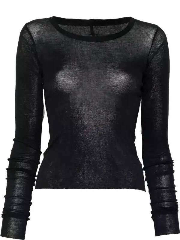Rick Owens Crew Neck Top - Black