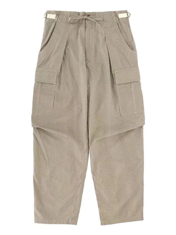 MARANT Striped Drawstring Trousers - Neutrals