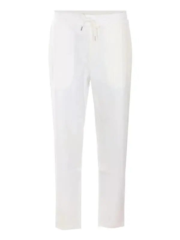 Brunello Cucinelli Elasticated-waist Trousers - White