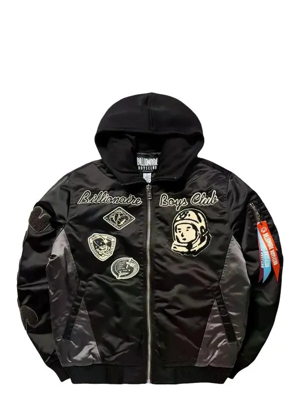 BILLIONAIRE BOYS CLUB Space Suit Hooded Bomber Jacket - Black
