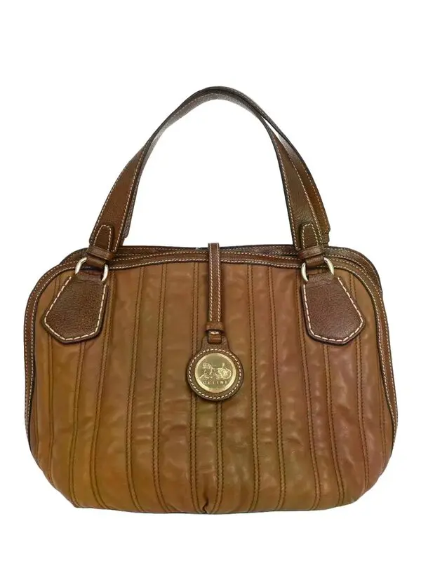 Celine 1990-2000s Leather Handbag - Brown