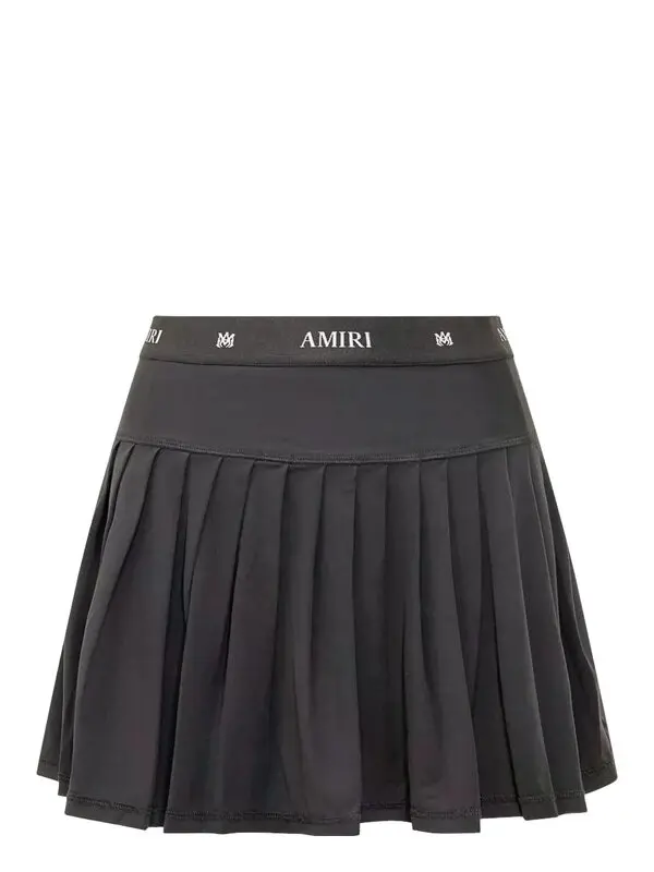 Amiri Pleated Mini Skirt - Black