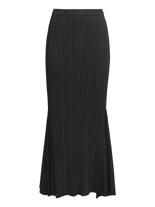 Issey Miyake Pleated Midi Skirt - Black