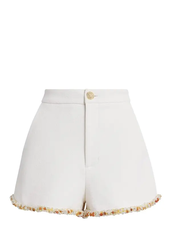 PatBO Embroidered Tailored Shorts - Ivory