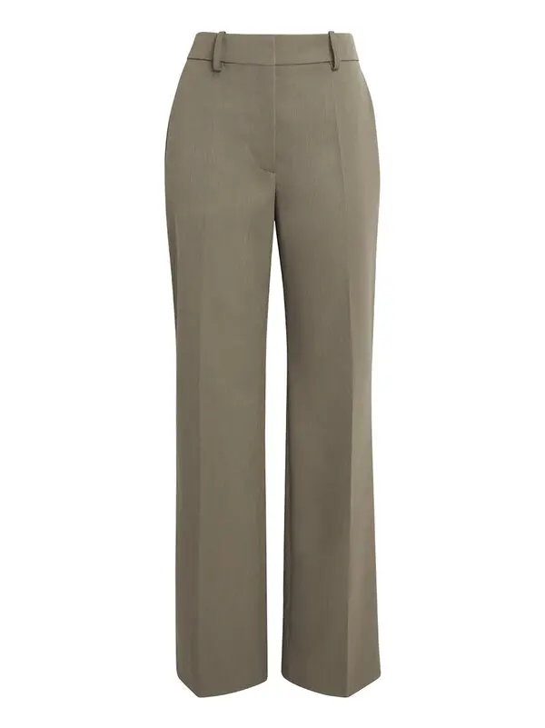 Victoria Beckham Wool-blend Tailored Trousers - Green