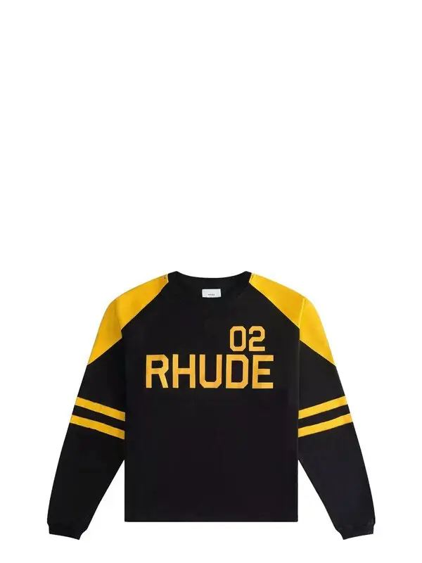 Rhude Logo-print Long-sleeve T-shirt - Black