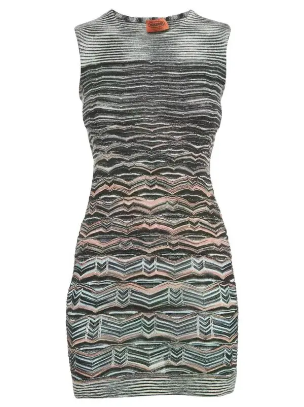 Missoni Zigzag-pattern Knit Dress - Black