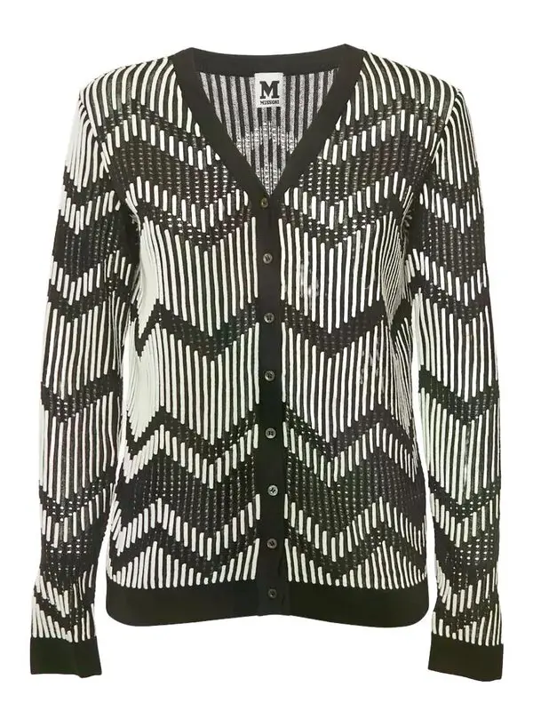 Missoni Zigzag-pattern Knit Cardigan - Black