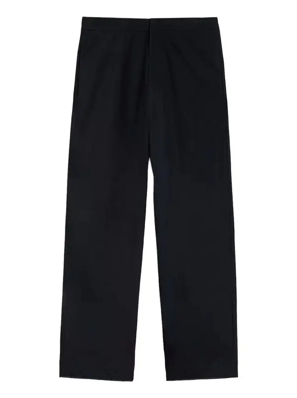 JIL SANDER Cotton Trousers With Welt Pockets - Black