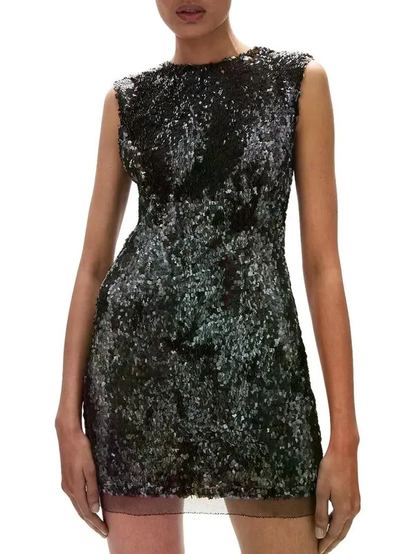Rachel Gilbert Sequin-embellished Mini Dress - Brown