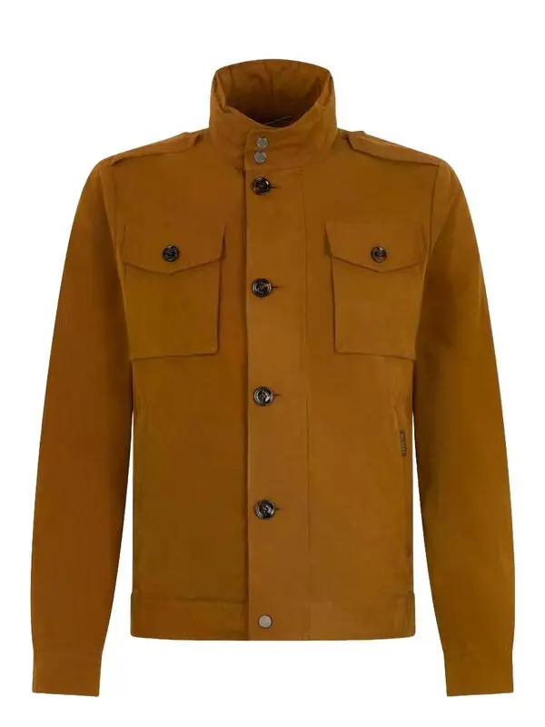 MOORER Buttoned Chest-pocket Jacket - Brown