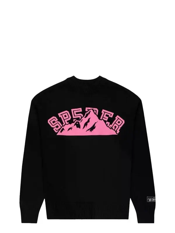 SP5DER Graphic Print Sweatshirt - Black