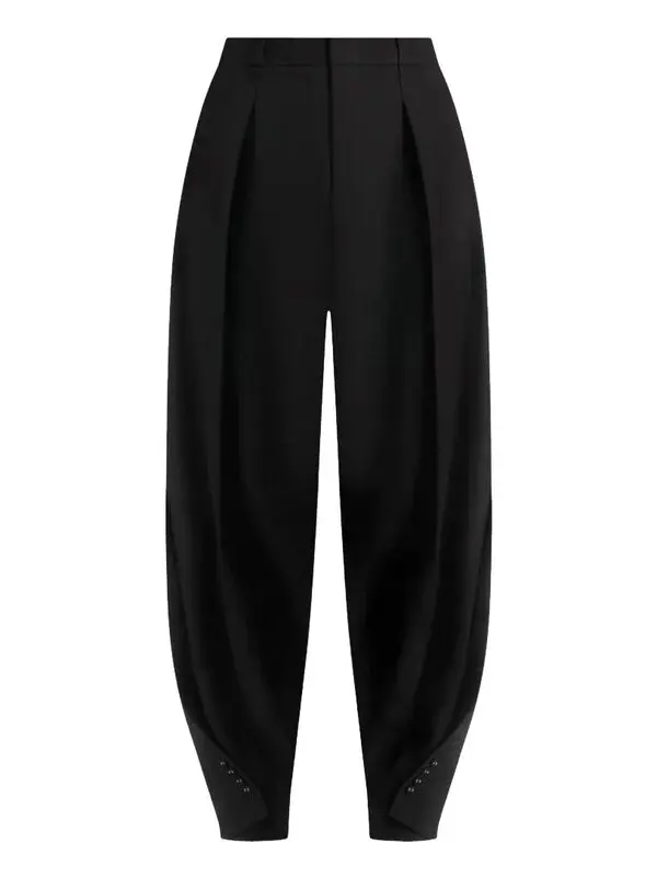 Manière De Voir Sophie Twist-leg Wool Tailored Trousers - Black