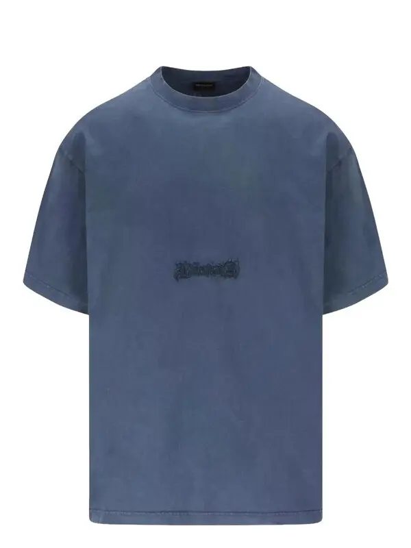 Balenciaga Logo-embroidery T-shirt - Blue